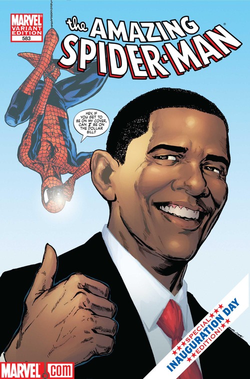 Comicshistory: Amazing Spider-Man # 583: Spidery Meets the President!